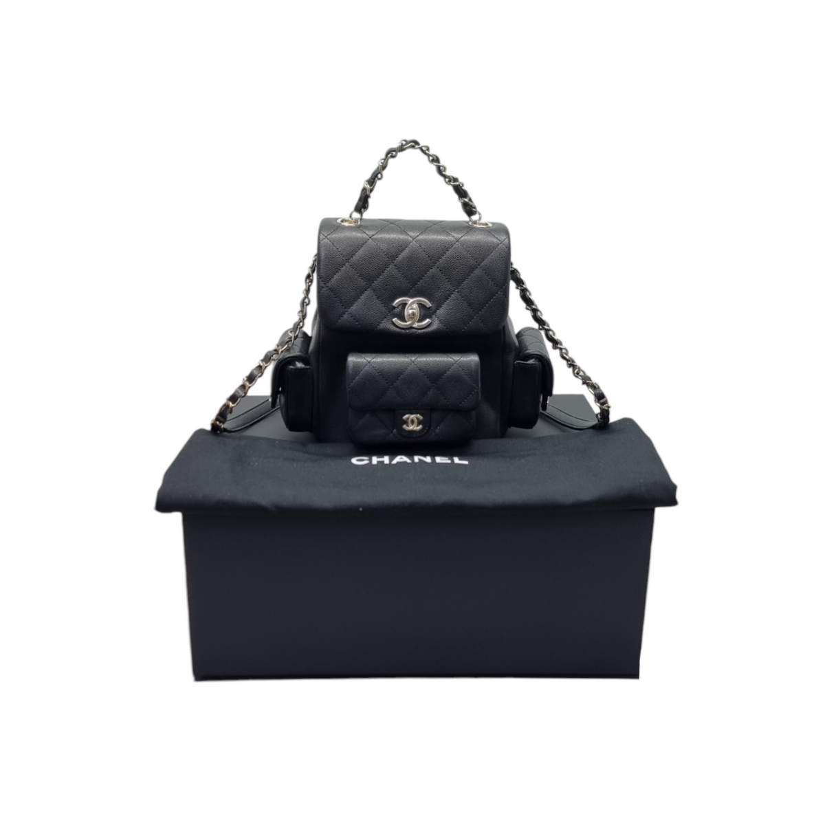Chanel Backpack Medium Caviar Light Gold (Black) – ValiseLaBel